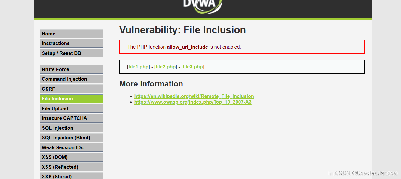 dvwa+phpstudy的include报错解决方案_phpstudy pro无法使用include-CSDN博客