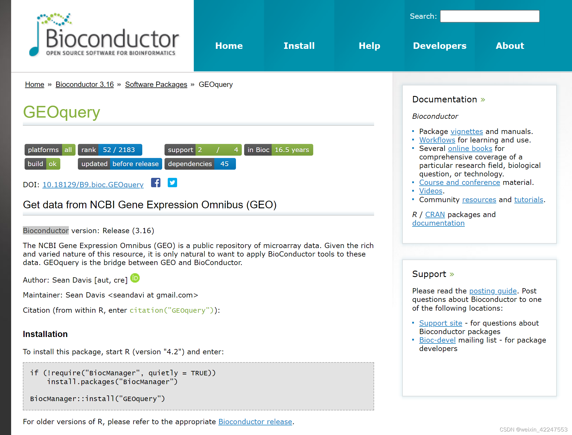 关于getGEO包的安装问题_geoquery包下载安装-CSDN博客