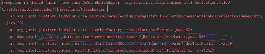 关于SpringBoot使用Junit测试报错:Exception in thread “main” java.lang.NoSuchMethodError: org.junit ...
