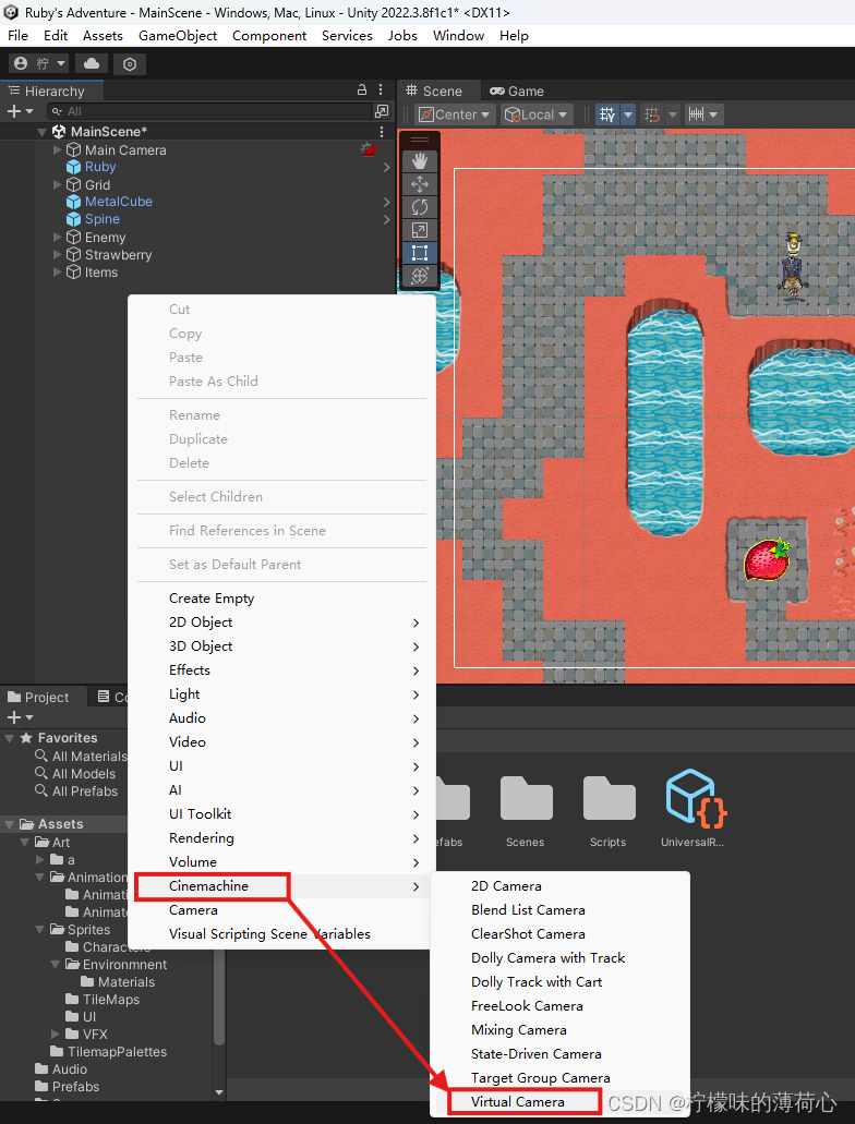 【Unity2D 2022：Cinemachine】相机跟随与地图边界_unity cinemachine 2d-CSDN博客