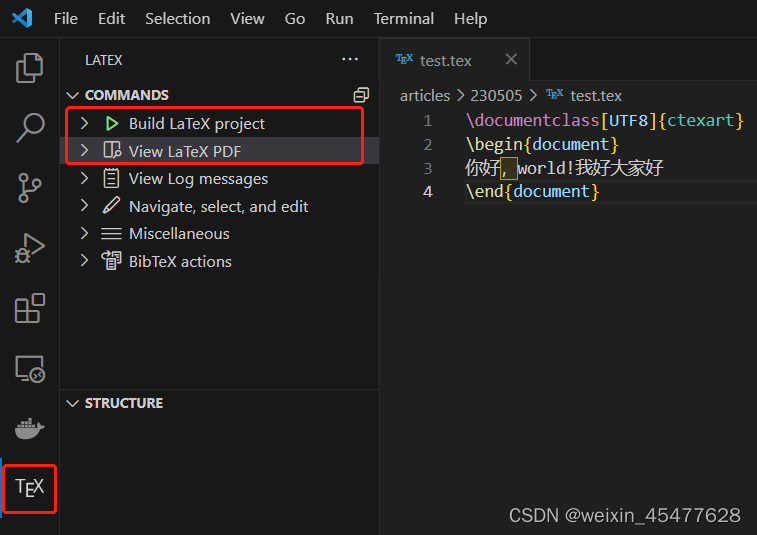 使用VSCode借助TEXlive编写Latex文档及常见Latex操作_vscode latex-CSDN博客