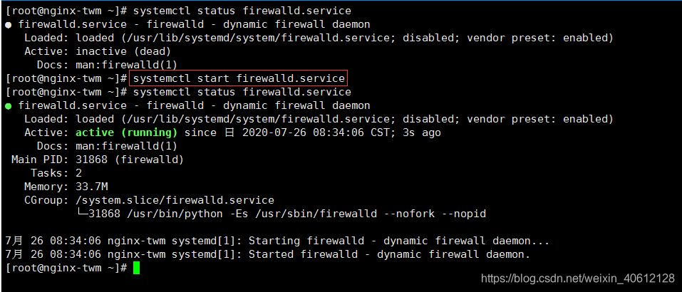 第一阶段【Linux的操作使用】04：防火墙相关操作命令_systemctl status firewalld-CSDN博客