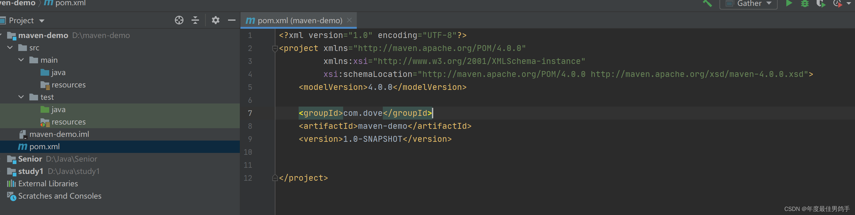 IDEA中配置maven && 依赖管理_pom.xml 添加dependency idea-CSDN博客