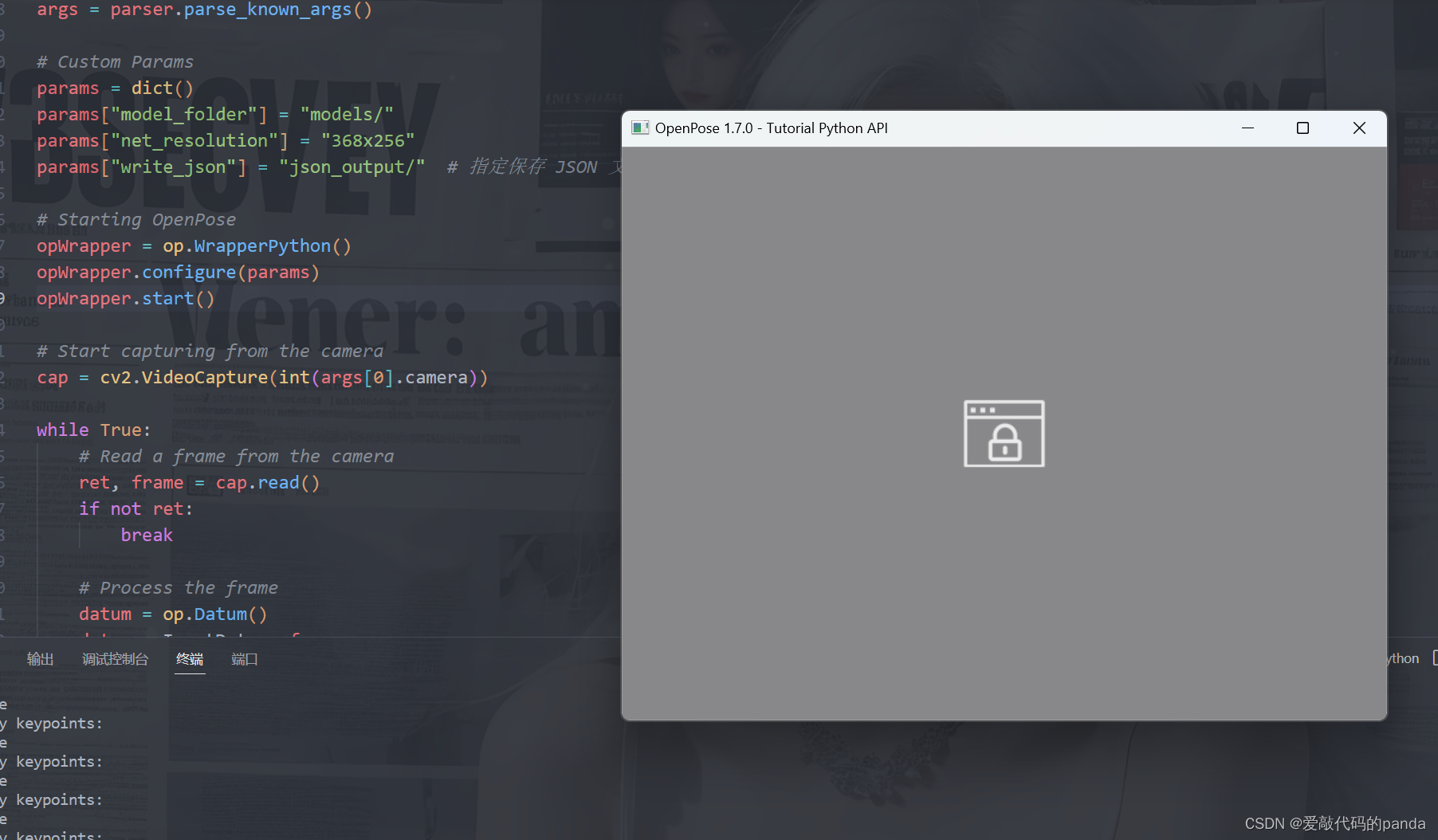 openpose之使用摄像头检测并输出到json文件_openpose使用外部摄像头-CSDN博客
