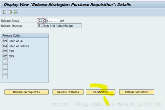 SAP MM PR Release Strategy 配置中Classification数据的维护_sap release strategy ...