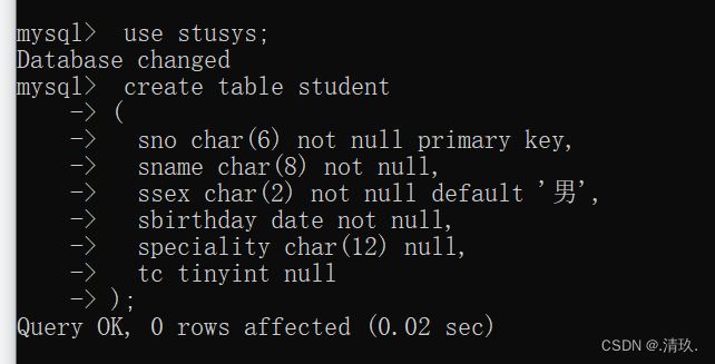 MYSQL数据库和表的操作语句_在student1表中增加两列:(1) sid列,tinyint类型,取值不为空、唯一且自动增加,置-CSDN博客