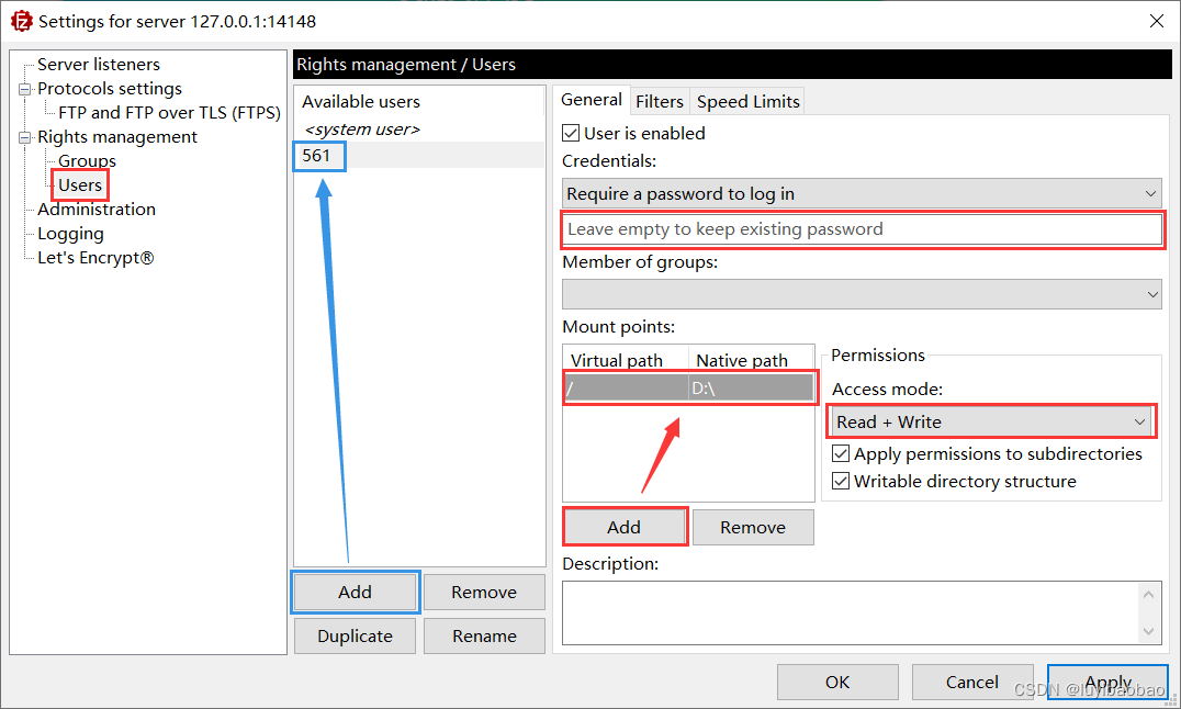 FileZilla 服务器(1.5.1)及客户端(3.61.0)配置_filezilla virtual path-CSDN博客