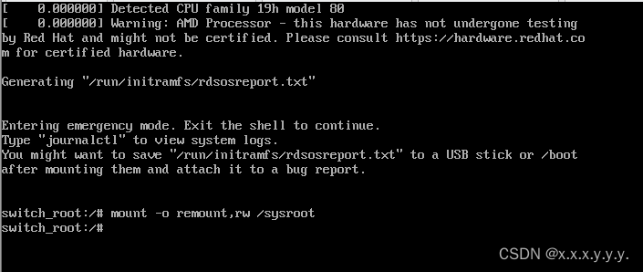 Linux忘记root密码_rd.break console=tty0-CSDN博客