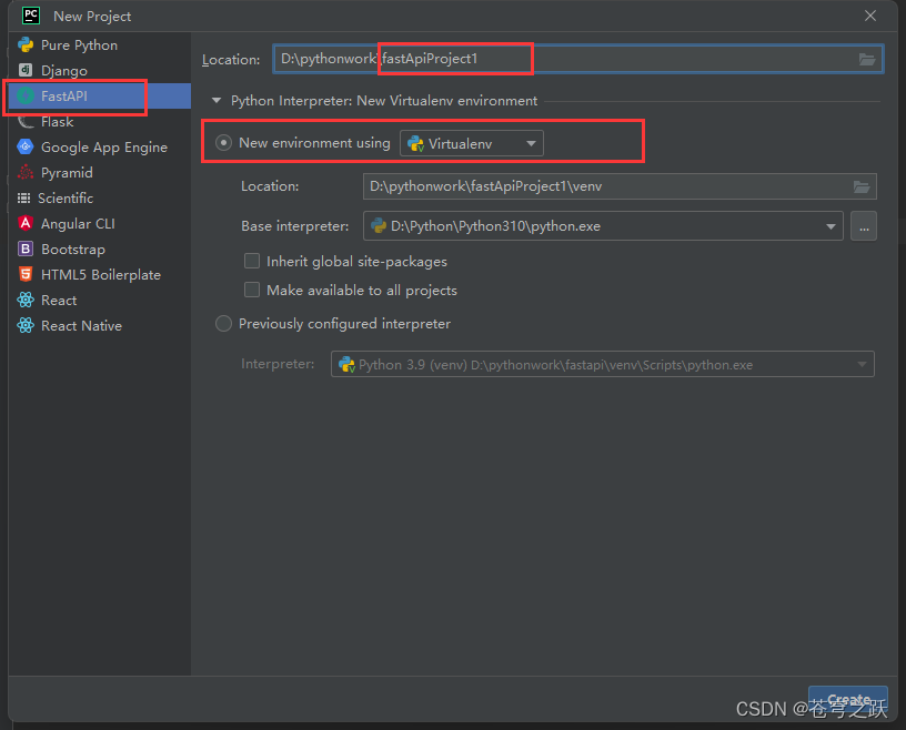FastAPI(一)创建项目_pycharm fastapi-CSDN博客