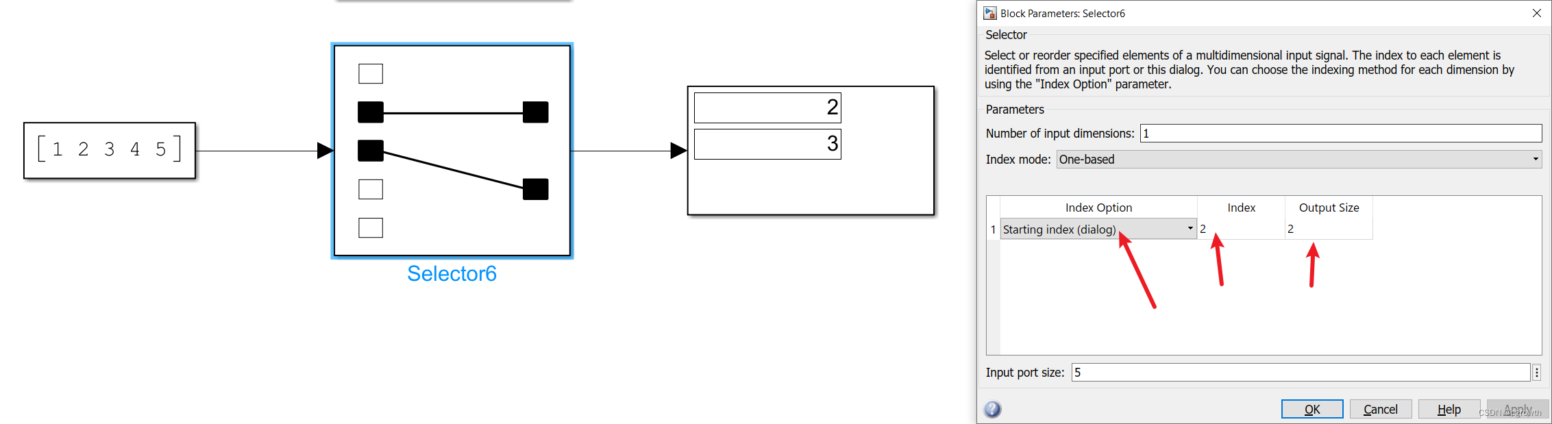 Simulink中Selector的使用_simulink中selector模块怎么用-CSDN博客
