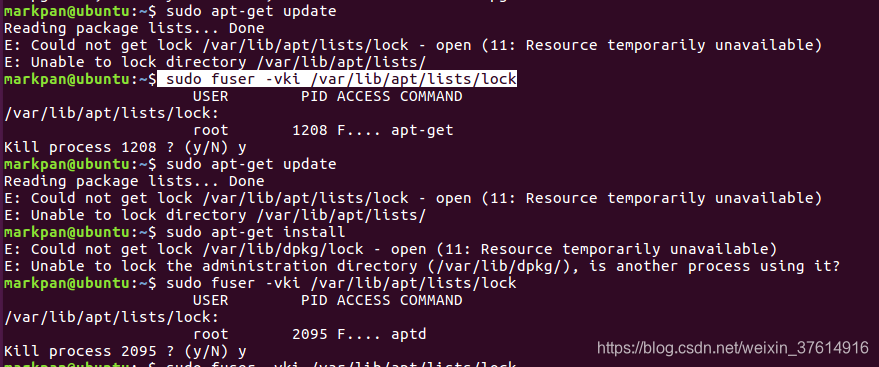 解决E: Unable to lock directory /var/lib/apt/lists/_ubuntu提示unable to lock directory-CSDN博客