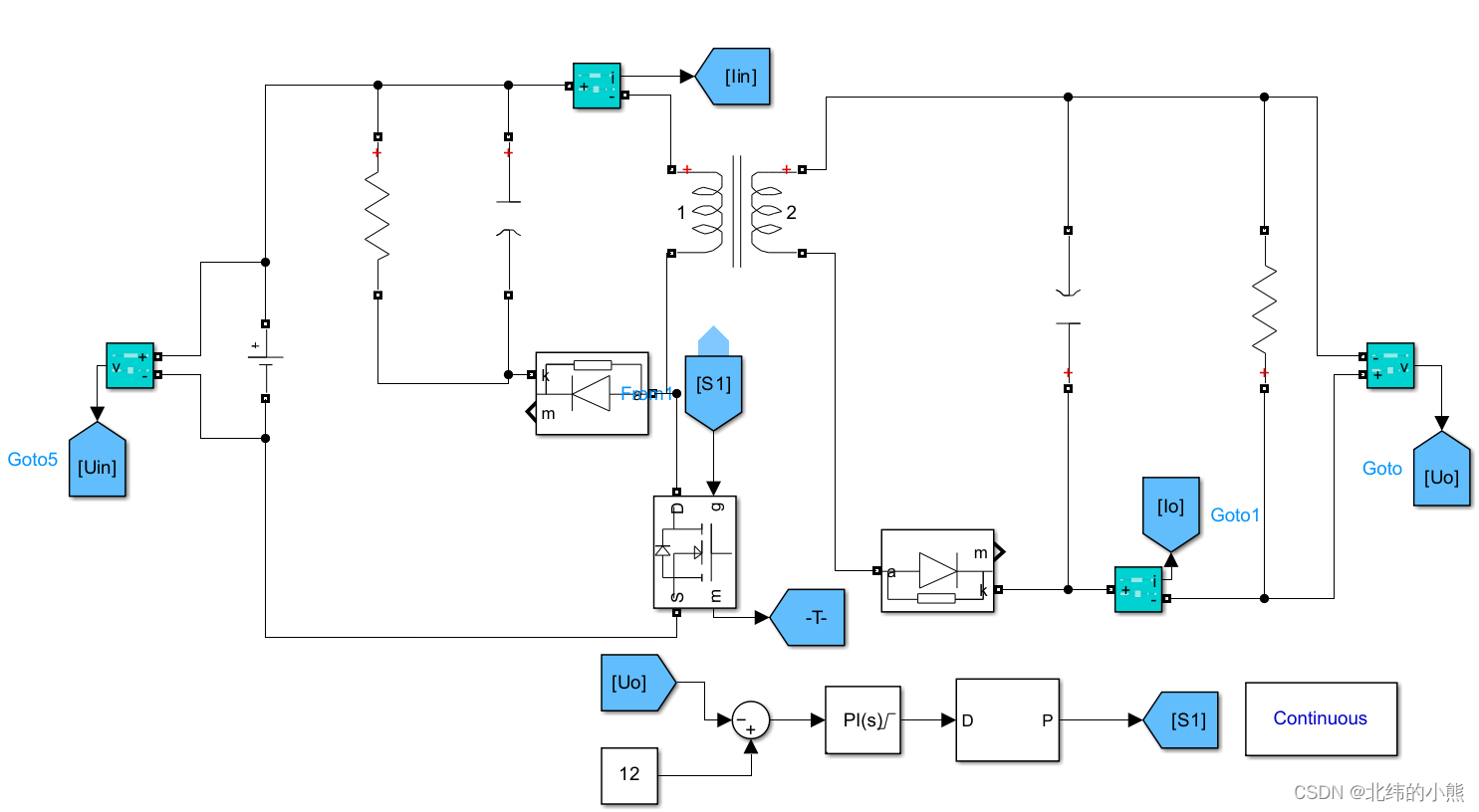 Matlab Simulink 电力电子仿真-Flyback(反激电路)电路开环与闭环控制分析_flyback电路-CSDN博客