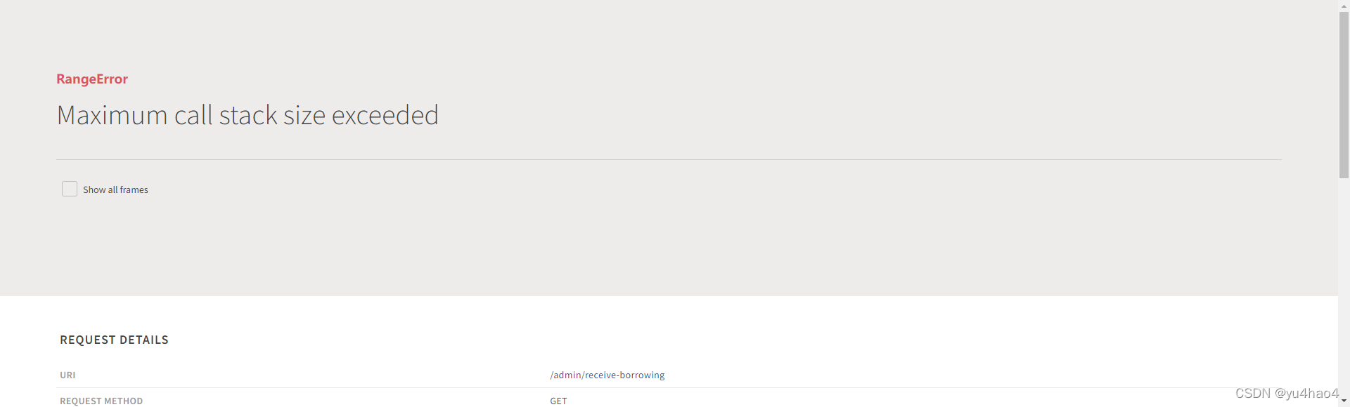 Nuxt 出现 RangeError Maximum call stack size exceeded_cannot start nuxt: maximum call stack size ...