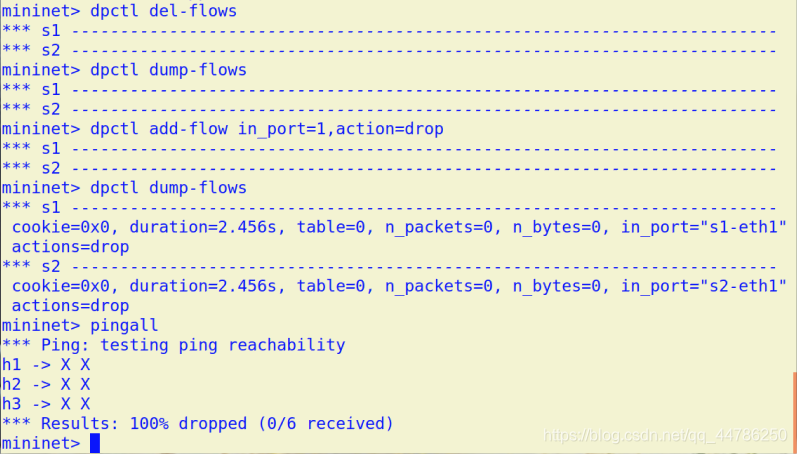 SDN-Mininet中流表应用实战_mininet删除流表-CSDN博客