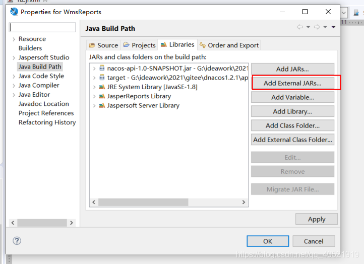 Jaspersoft Studio 使用class作为数据源_jaspersoft studio下载jar包-CSDN博客