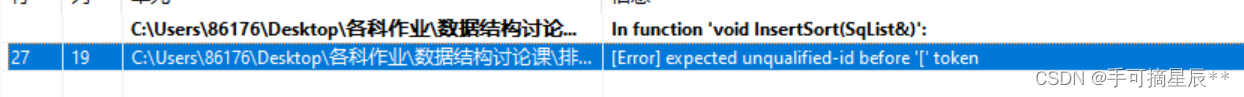 Error Expected Unqualified Id Before‘ ‘ Token Error Expected 