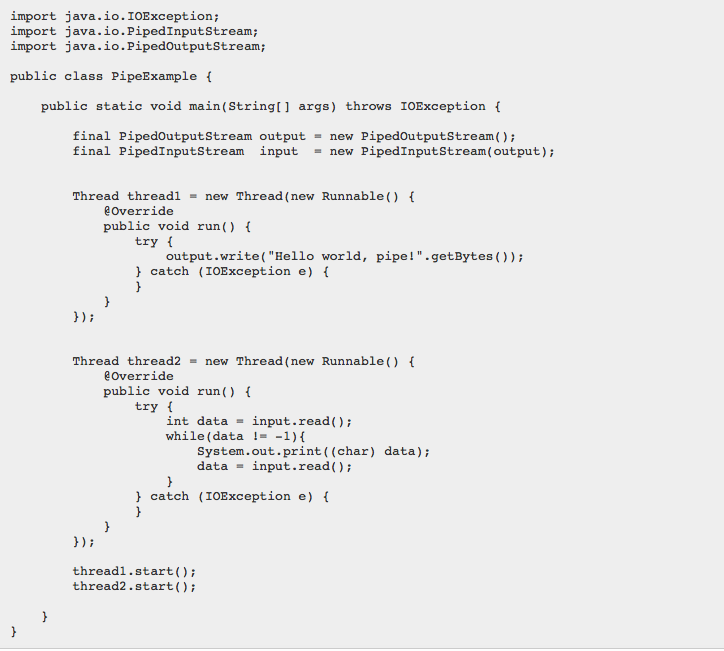 Java IO管道：同一JVM内线程间通信-CSDN博客