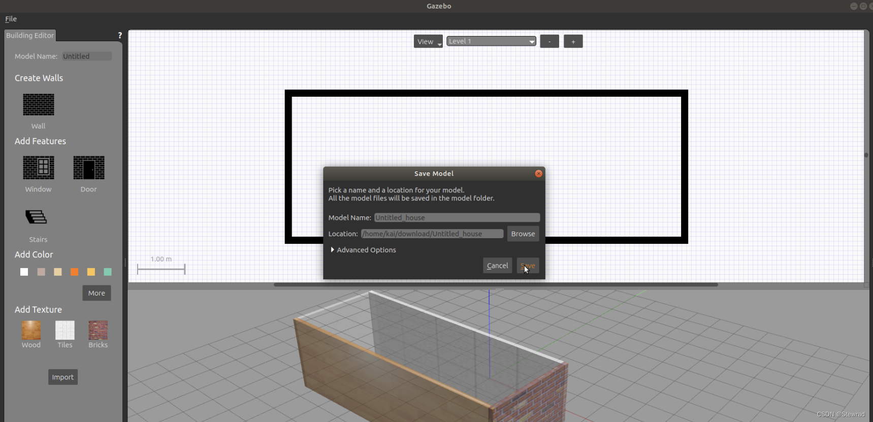 gazebo-场景搭建及在rviz中显示_rviz中使用gazebo-CSDN博客