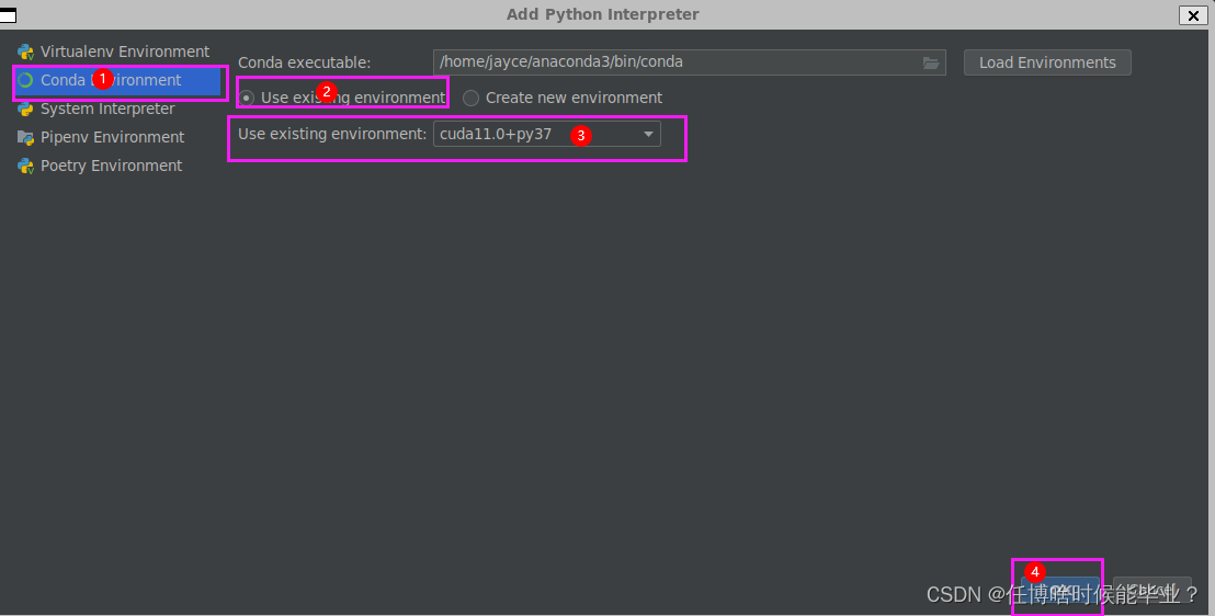 Pycharm无法添加Conda新建的虚拟环境，点击没反应，在idea.log文件中报错：CondaPythonLegacy - Can‘t find python path to use ...
