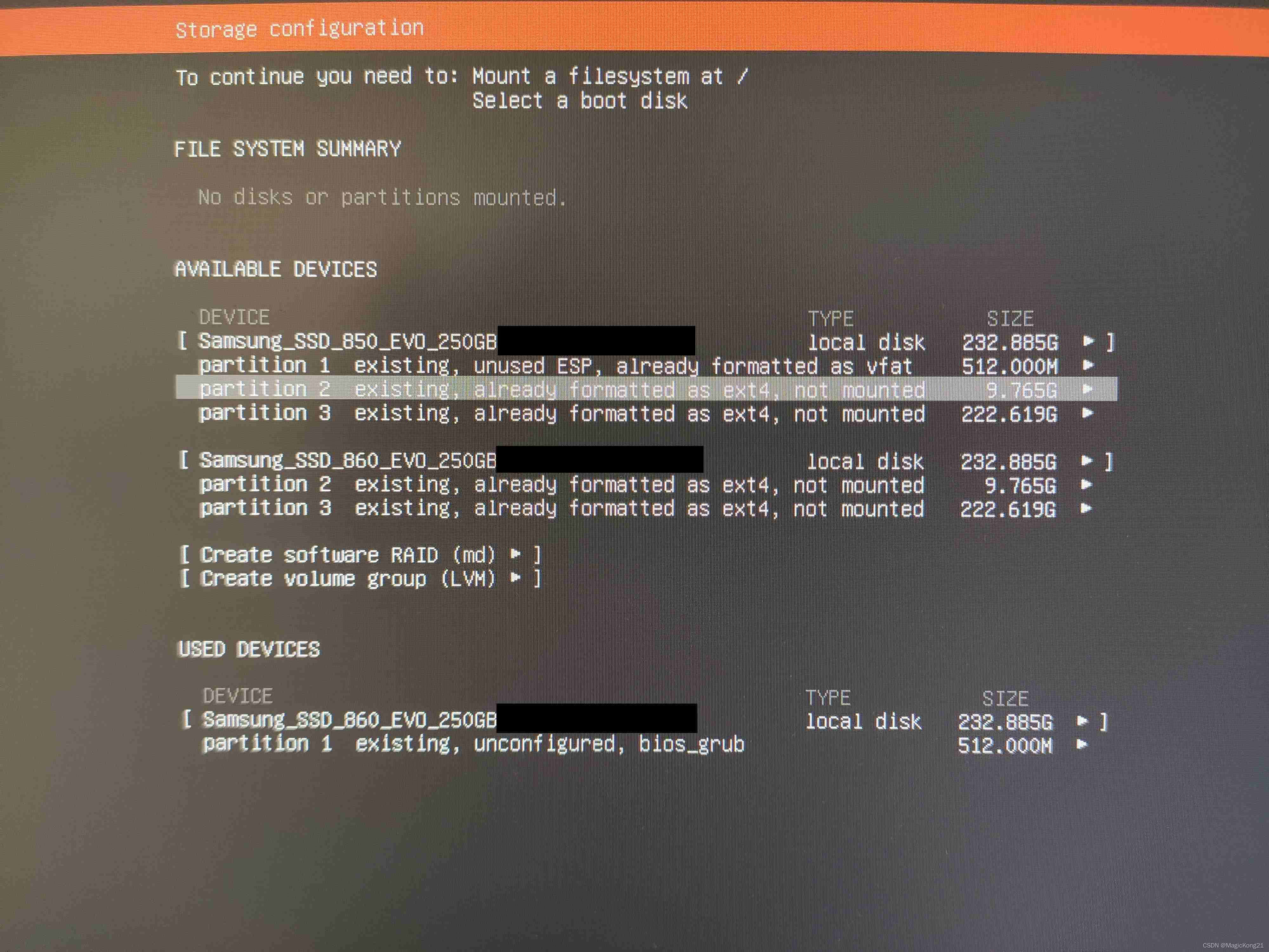 将Ubuntu 20.04.4 LTS安装在Raid（磁盘阵列）_ubuntu20.04安装系统软raid-CSDN博客