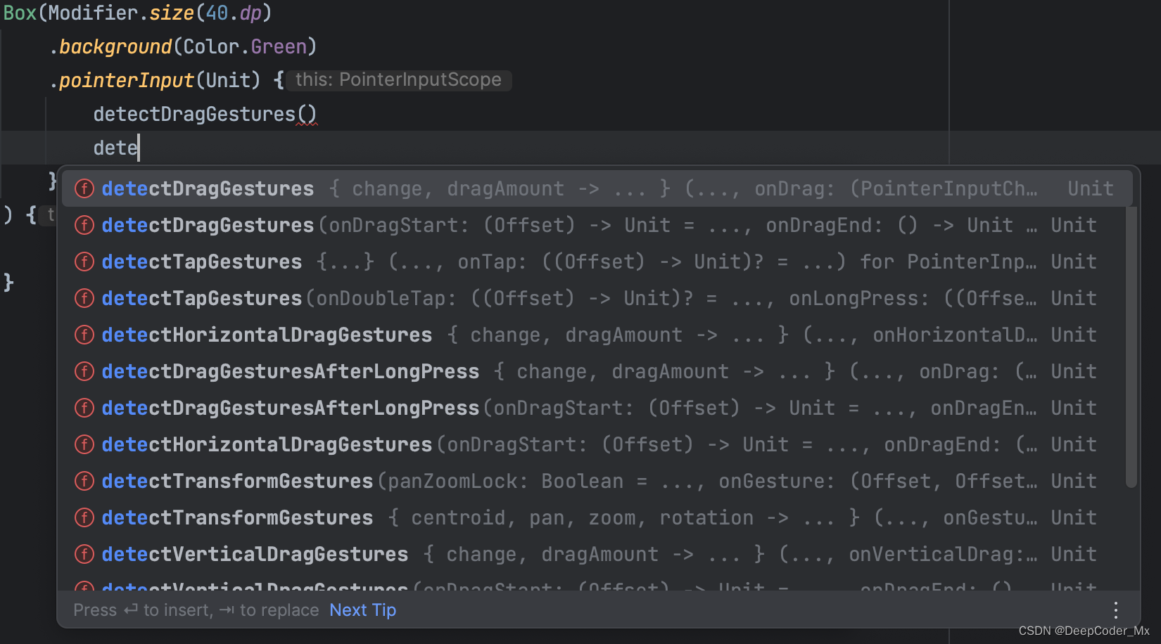 深度解析 Compose 的 Modifier 原理 -- PointerInputModifier_modifier.pointerinput-CSDN博客