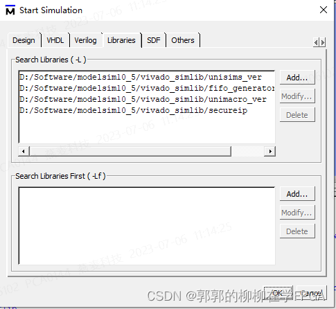 Modelsim与Vivado联合仿真报错误：“Failed to open data file “....dat“ in read mode”_modelsim报错信息transcript在 ...
