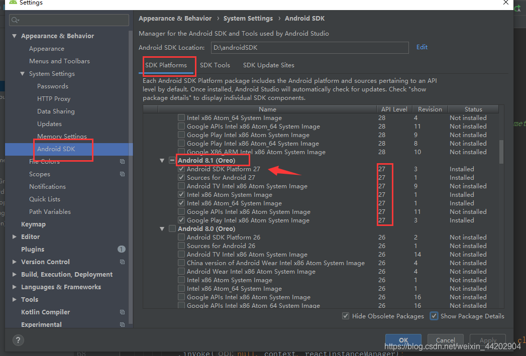 在react-nactive项目中运行时，报错error Failed to install the app_error failed to install the app. make ...