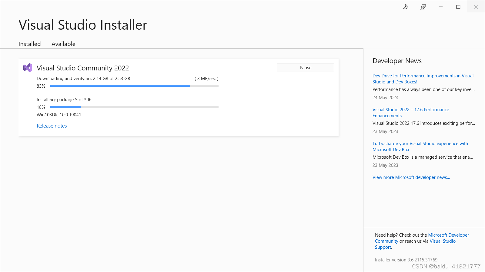 Windows10安装最新Visual Studio2022_vs2022不支持win10-CSDN博客