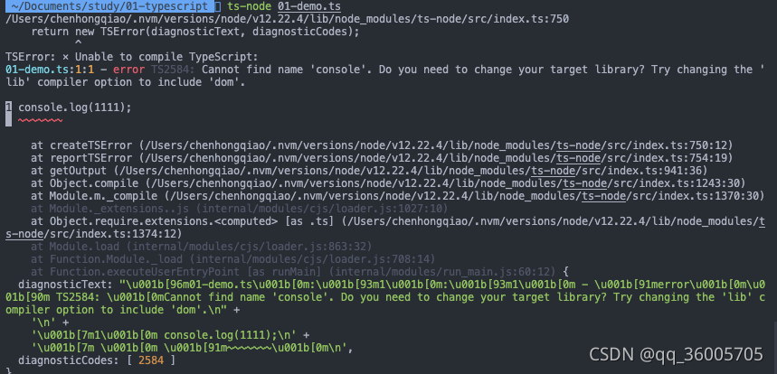使用ts-node 执行.ts文件报错问题_ts-node' is required for the typescript configurat-CSDN博客
