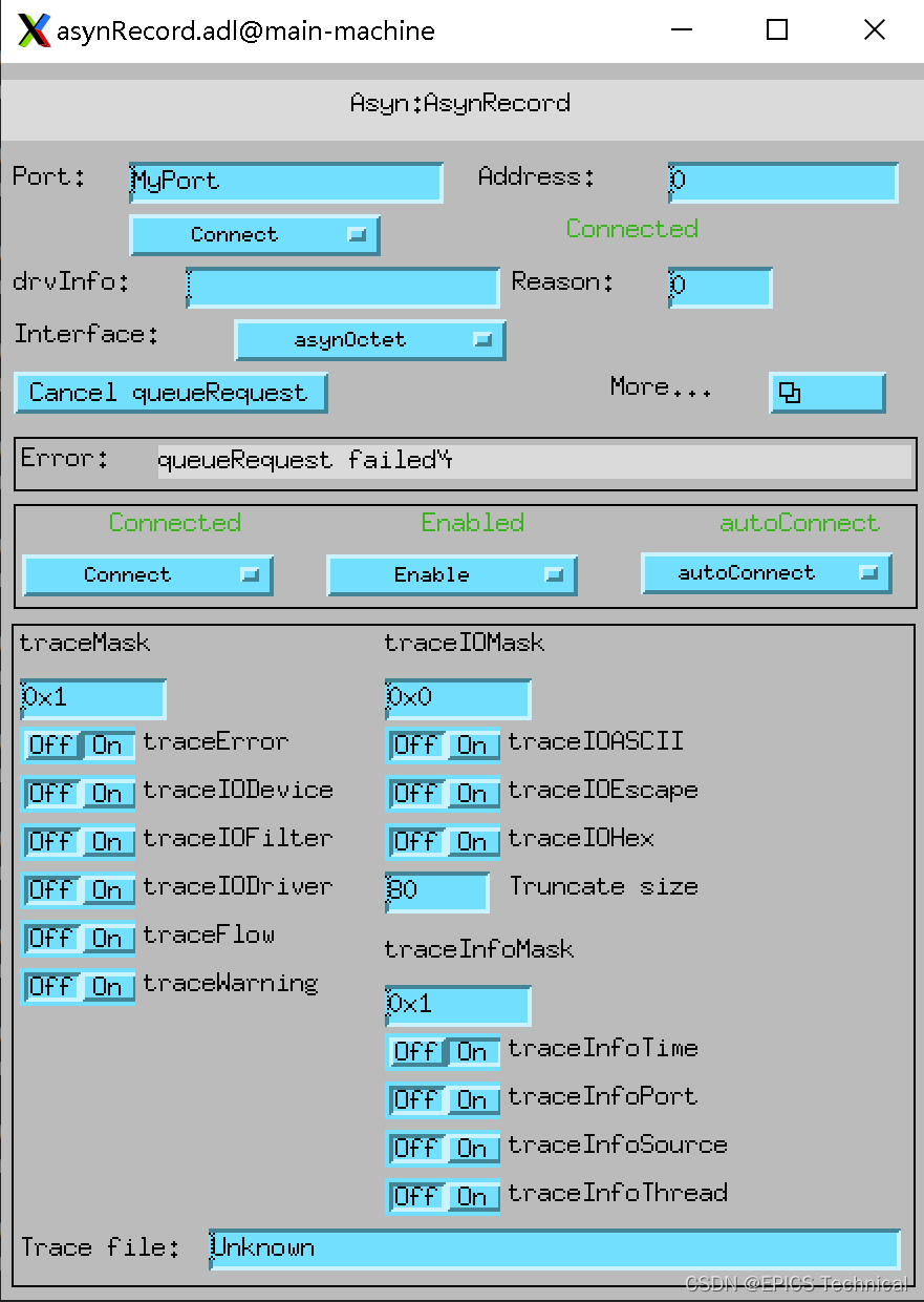 EPICS asyn诊断帮助_epics failed tag-CSDN博客