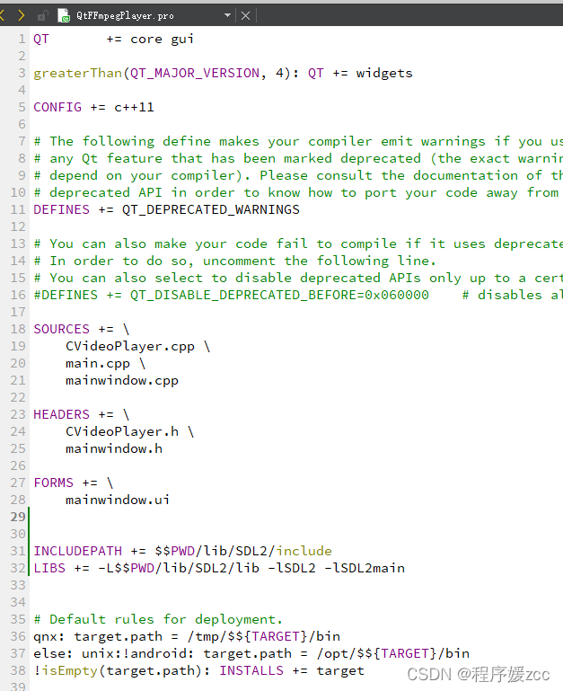 windows下qt引入SDL步骤及报错undefined reference to `SDL_wcslen‘... 或 cannot find -lSDL2main 解决_qt怎么下载sdl ...