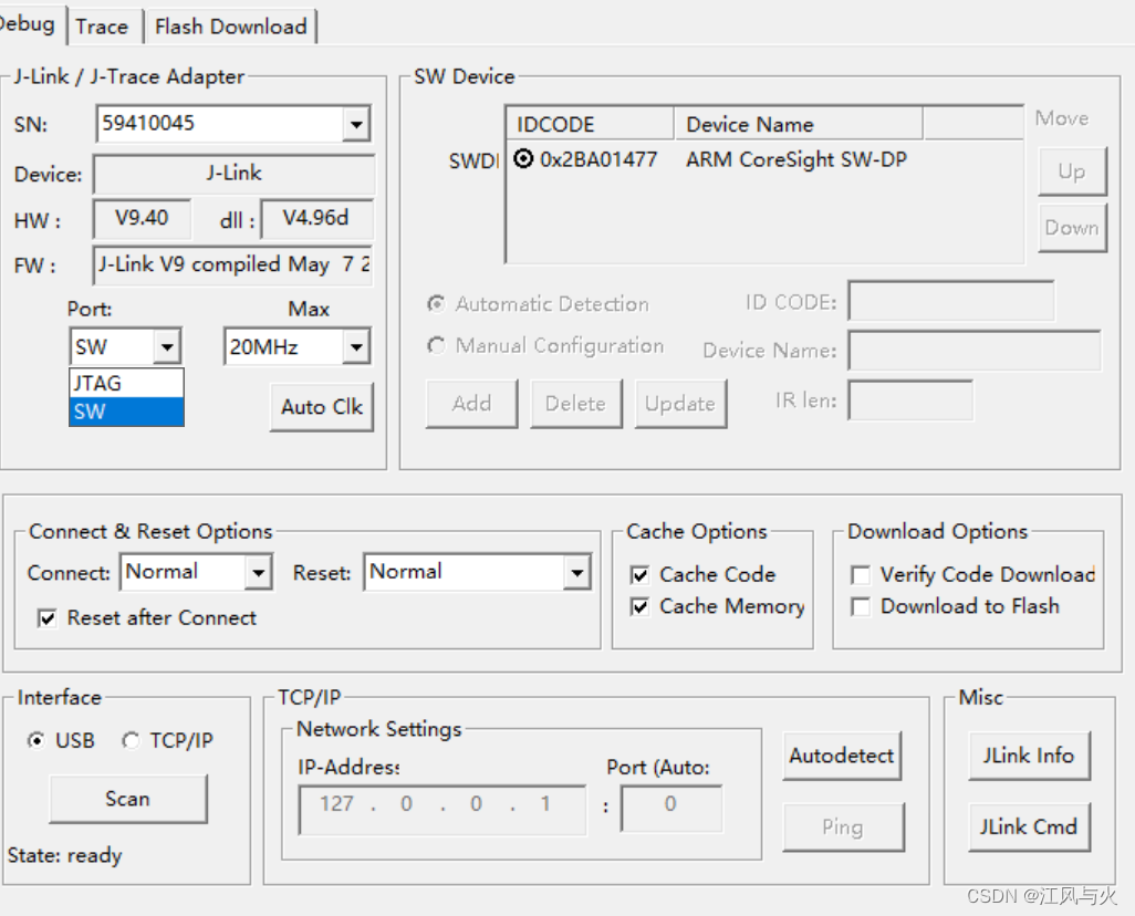 Keil5报错“ no debug unit device found“_stm32_江风与火-GitCode 开源社区