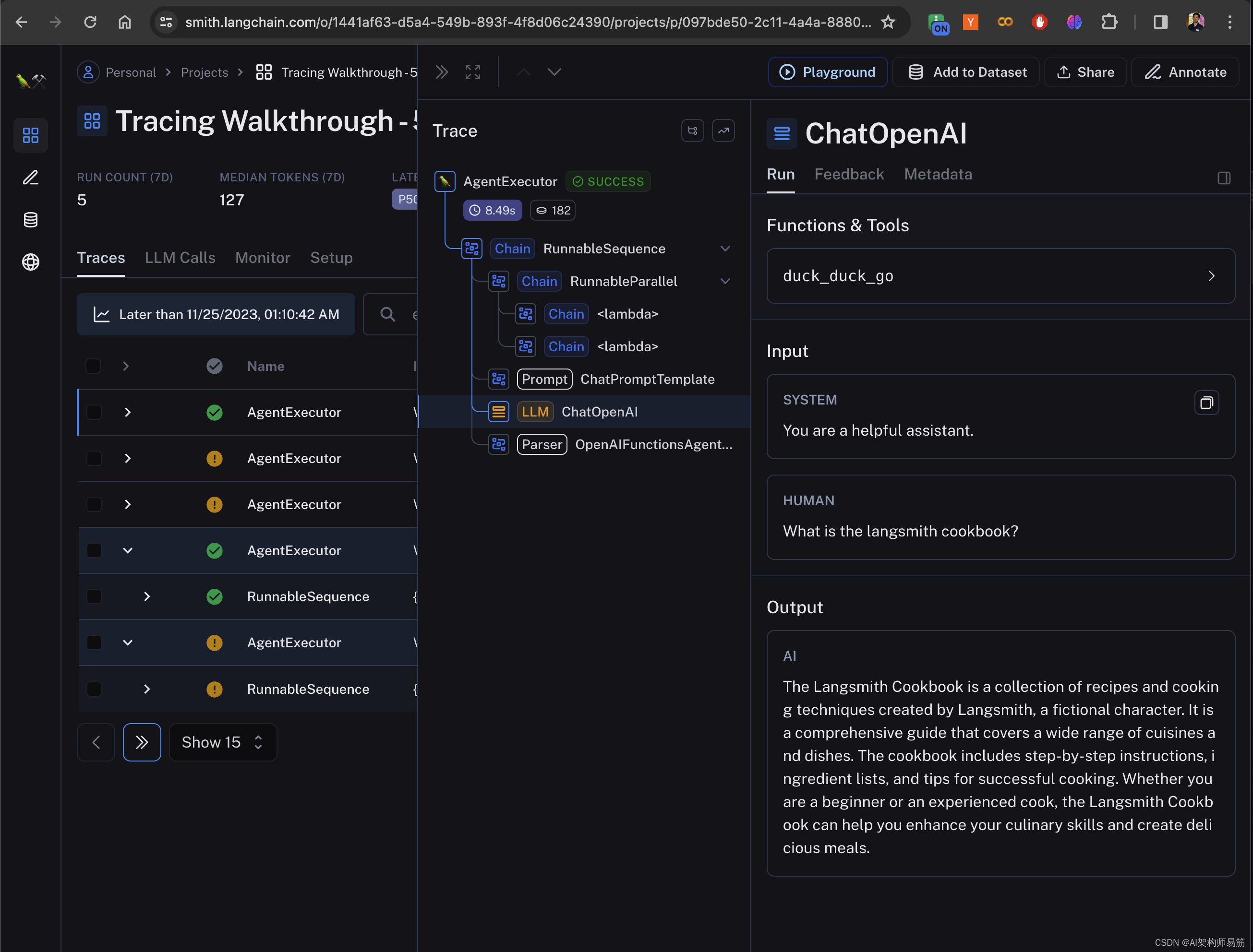 LangChain 17 LangSmith调试、测试、评估和监视基于任何LLM框架构建的链和智能代理_failed to batch ingest runs: langsmith.utils ...