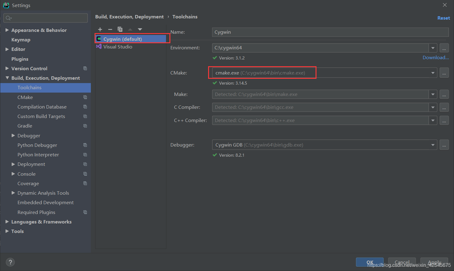 CLion:The C compiler identification is unknown, CMake Error；Cygwin的安装配置方法_clion the c compiler ...