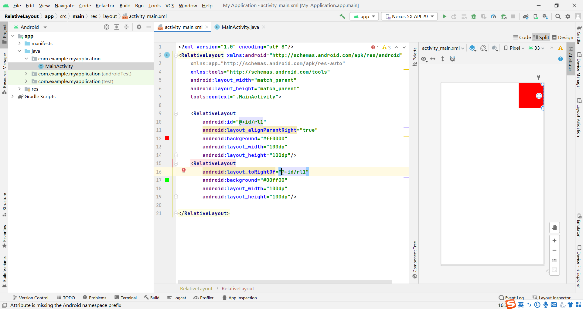 Android studio笔记:安卓基本开发布局（RelativeLayout）_安卓relativelayout-CSDN博客