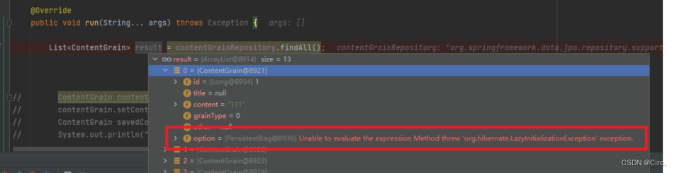 Unable to evaluate the expression Method threw ‘org.hibernate.LazyInitializationException ...