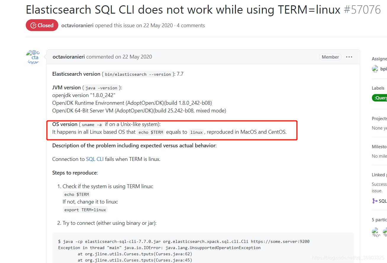 Elasticsearch SQL CLI 的 JLineTerminal 问题_elasticsearch-sql-cli 无法运行-CSDN博客