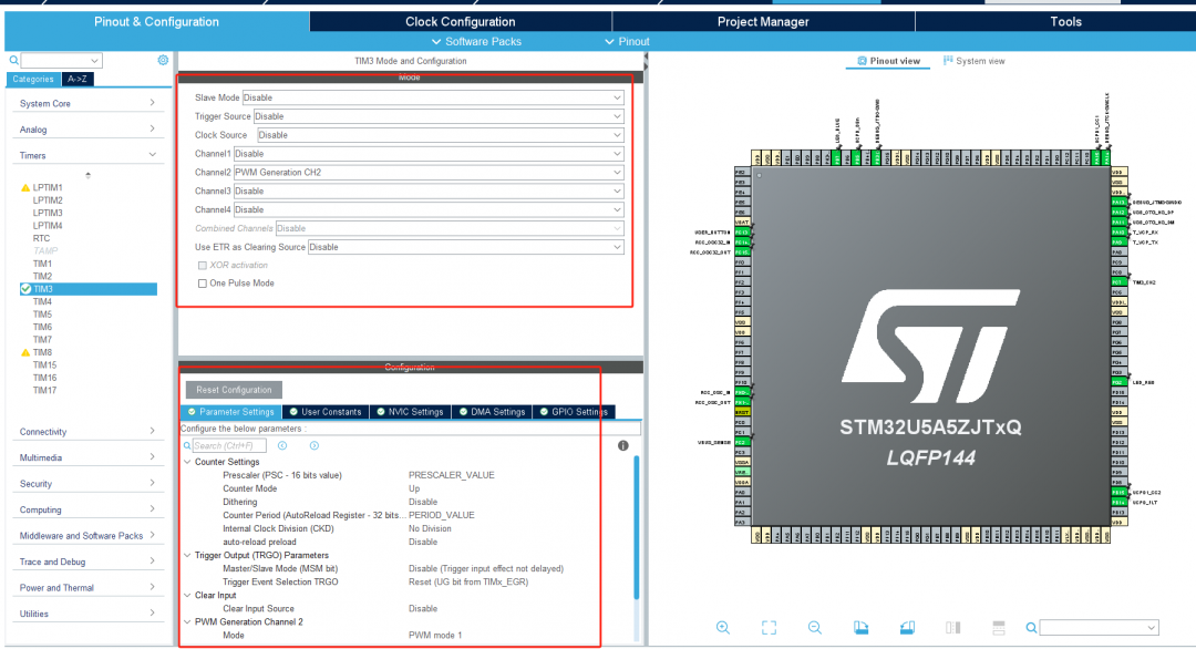 [STM32U5]【NUCLEO-U5A5ZJ-Q测评】PWM_stm32u5 pwm-CSDN博客