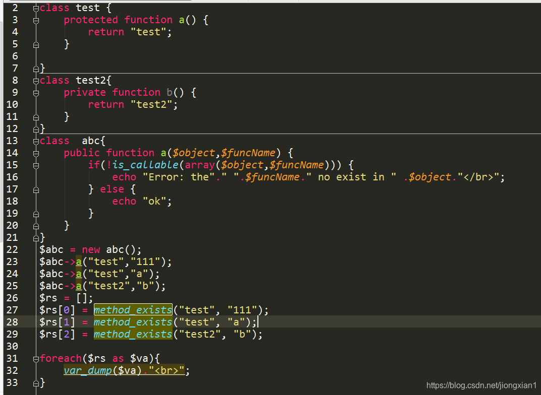 判断某个方法是否存在,解析php函数function_exists (),method_exists()与is_callable()的区别_判断方法名是否存在-CSDN博客