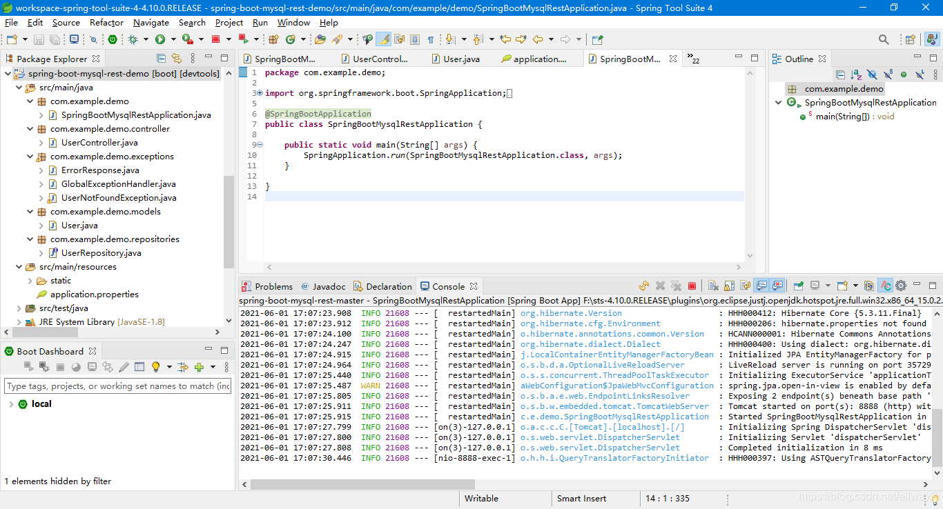 使用 Spring Boot 2、JPA、Hibernate 和 MySQL创建CRUD REST API服务_org.hibernate ...