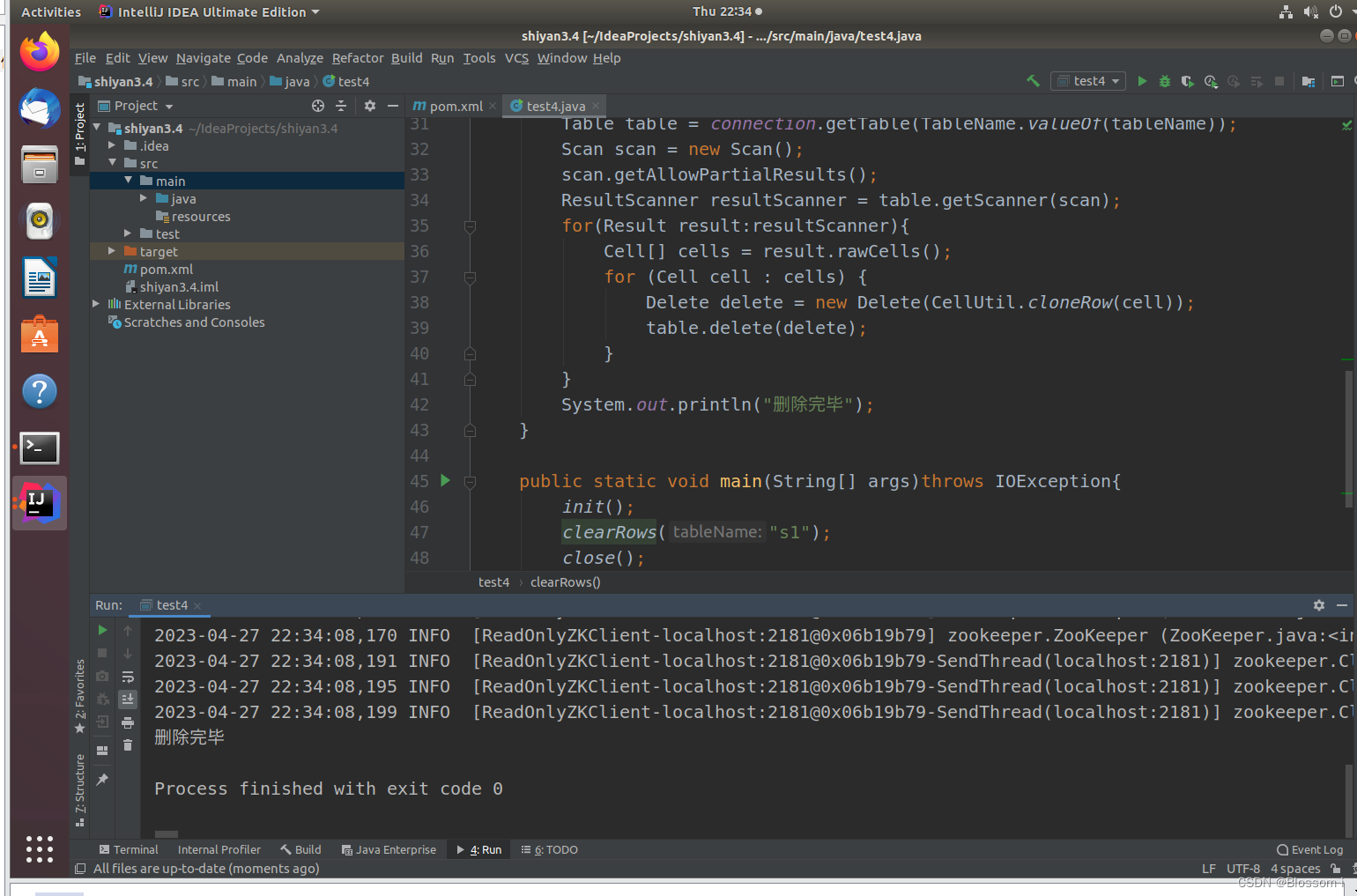 大数据技术原理及应用课实验3 ：熟悉常用的HBase操作-CSDN博客