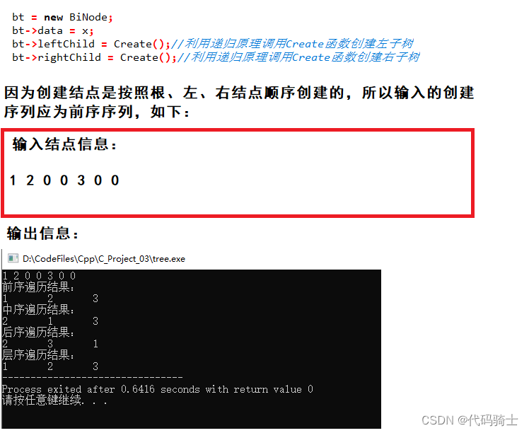 数据结构学习笔记（c）：二叉链表的创建与实现 Csdn博客