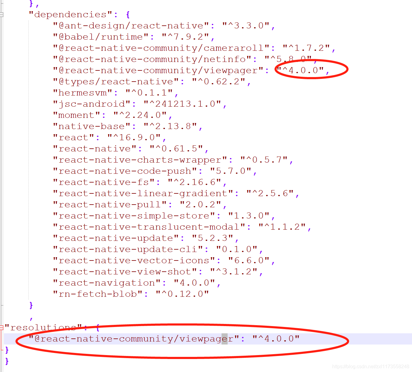 ReactNative Tried to register two views with the same name RNCViewPager ...