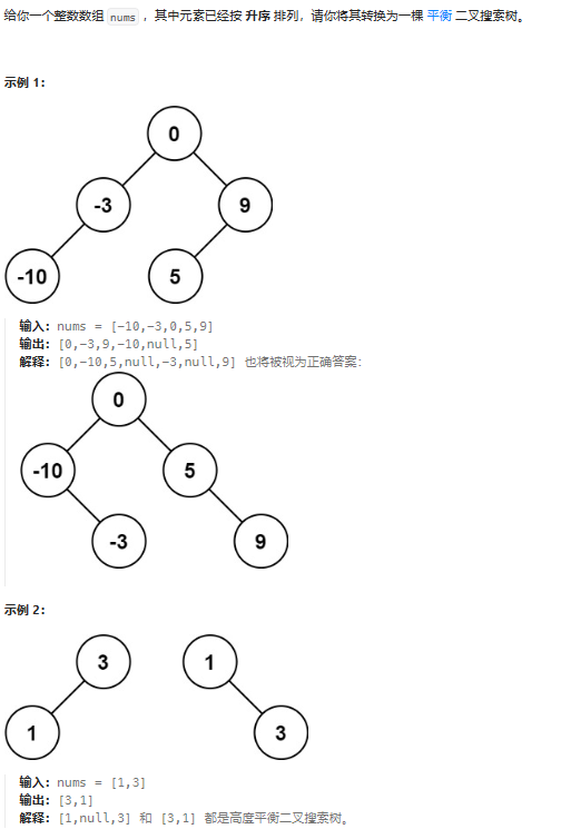 【leetcode算法】第108题:将有序数组转换为二叉搜索树leetcode108 Csdn博客