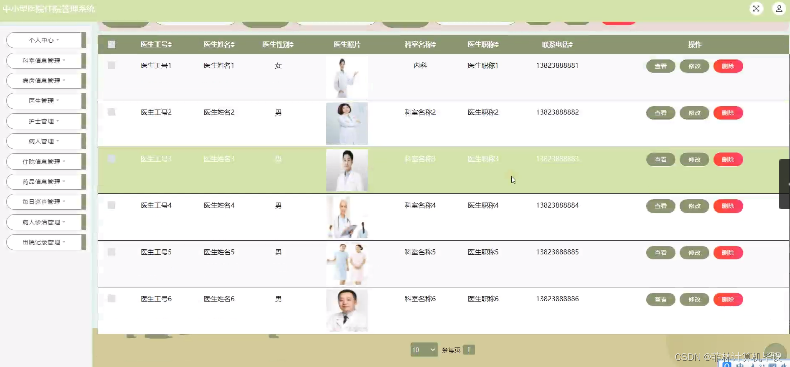 附源码 计算机毕业设计中小型医院住院管理系统jspjavaspringmvcmysqlmybatis Csdn博客