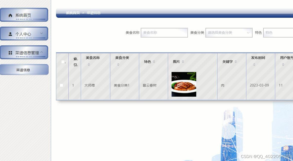 python毕业设计flask+vue美食菜谱交流分享系统_17kku_python+ vue + flask-CSDN博客