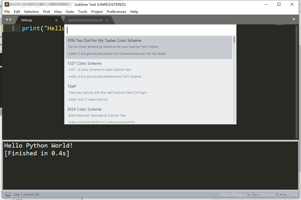 Sublime text 3 配置 Python3.8.1 环境_sublimt text python3.8-CSDN博客