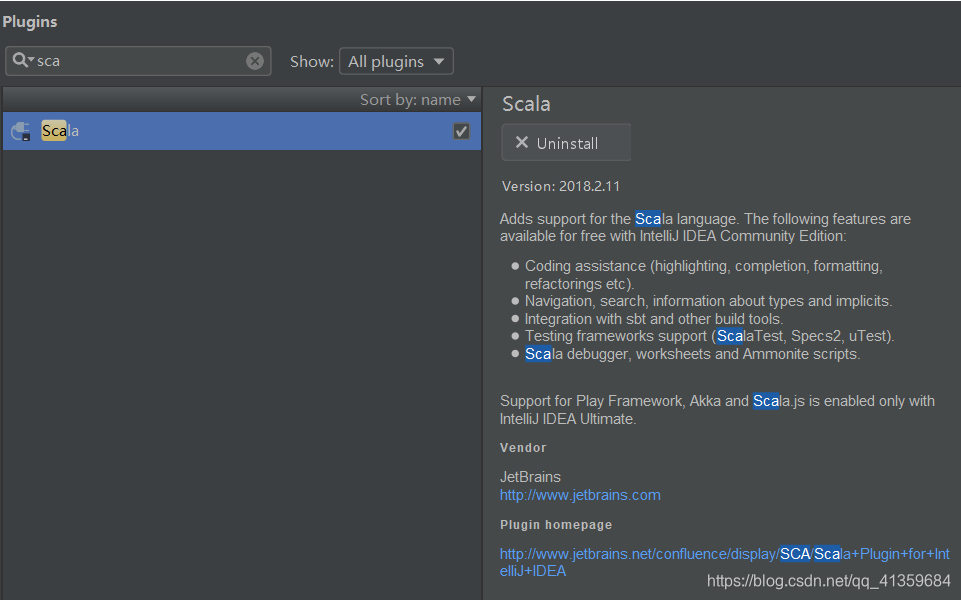 Intellij IDEA 安装Scala 遇到 'Plugin 'Scala' is incompatible with this installation' 解决_plugin ...