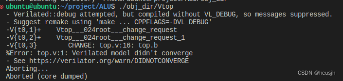 Verilated model didn‘t converge报错原因及解决_did not converge-CSDN博客