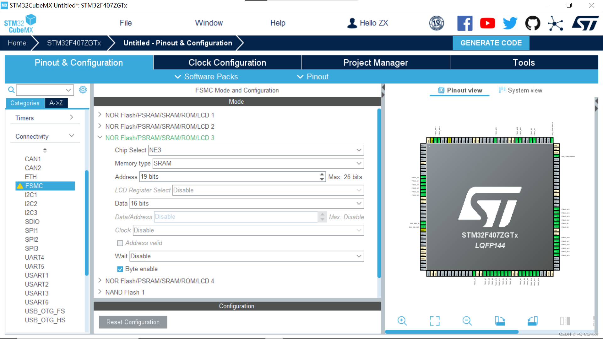 STM32复习笔记（五）：FSMC连接外部SRAM_stm32 sram-CSDN博客